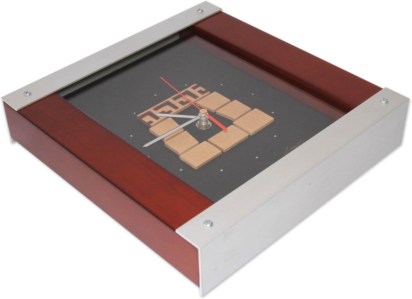 Amazon.com: NOVICA Inca Window Wood and Aluminum Wall Clock : Home ...