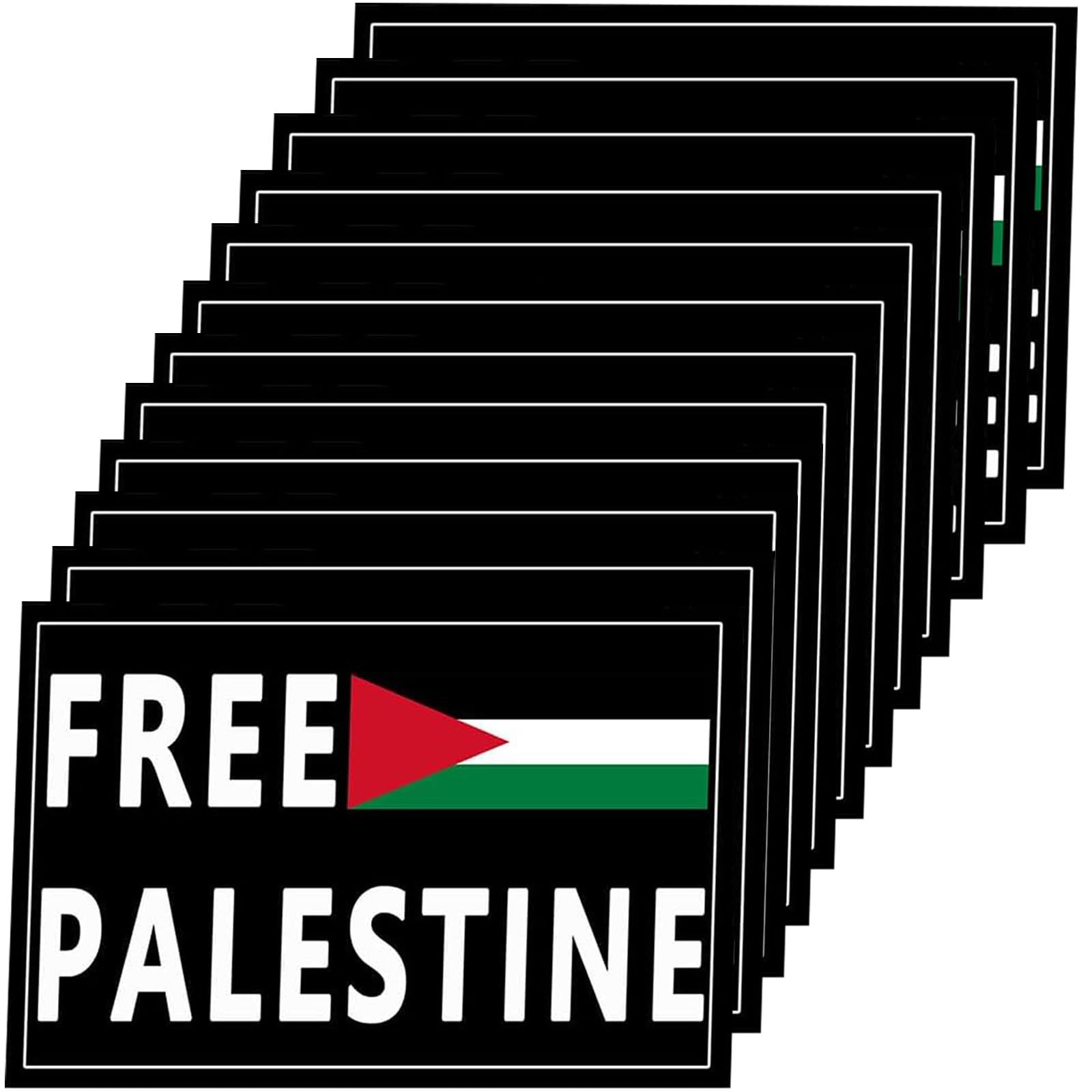 Amazon.com - 12 Pack Free Palestine Flag Stickers Waterproof Car ...