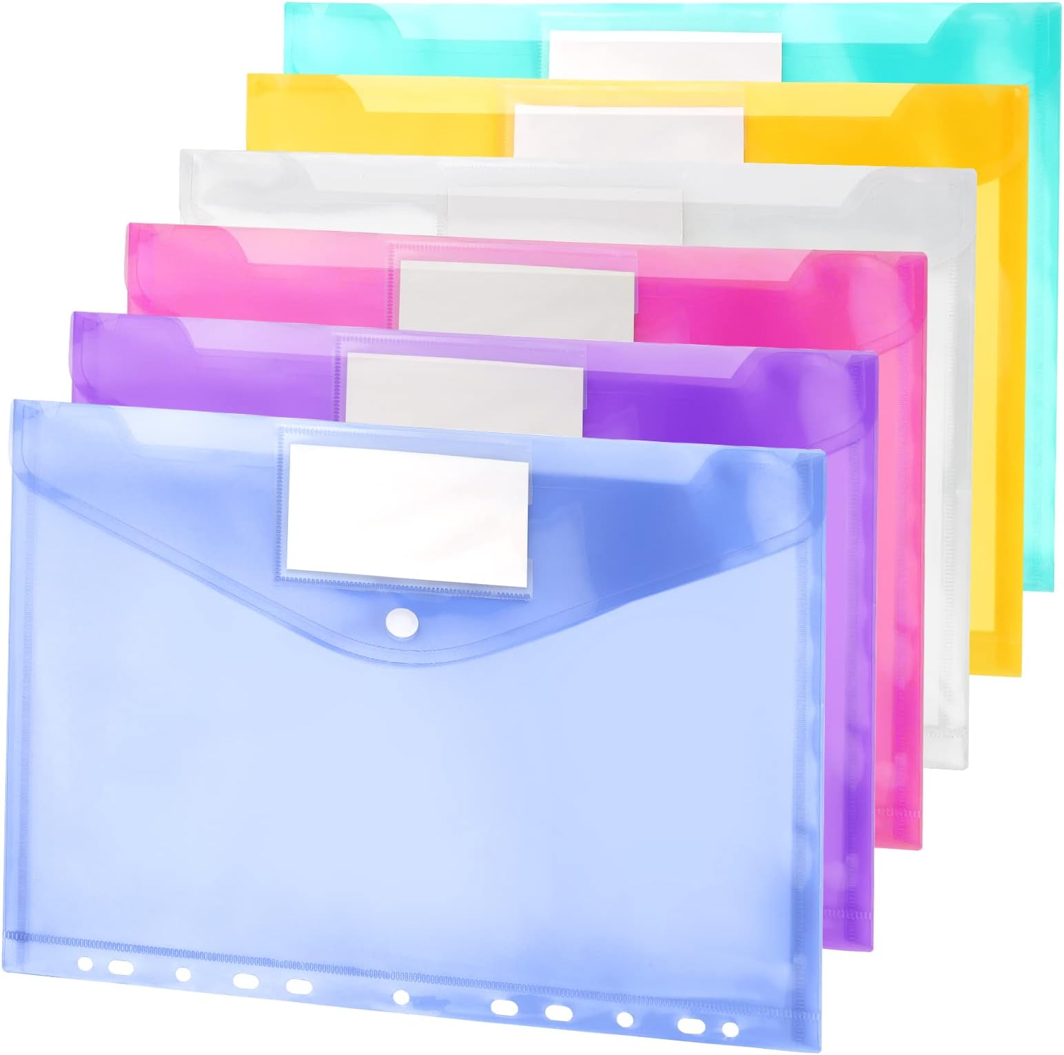Oxford, Ring Binder Punched Pocket A4, Assorted Colours, Pack of 6 ...