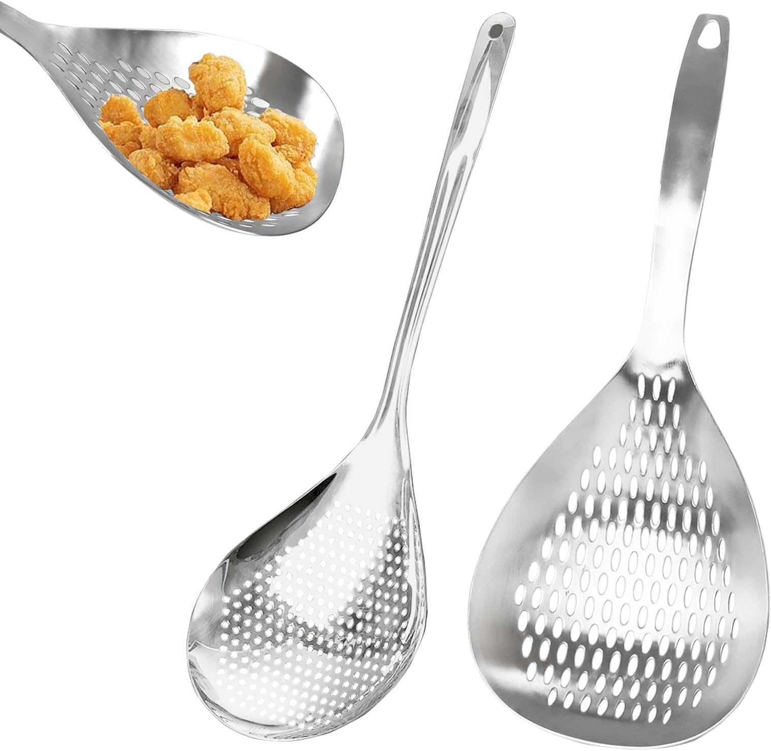 Amazon.com: KAYCROWN Skimmer Slotted Spoon, 2 Pack Stainless Steel ...