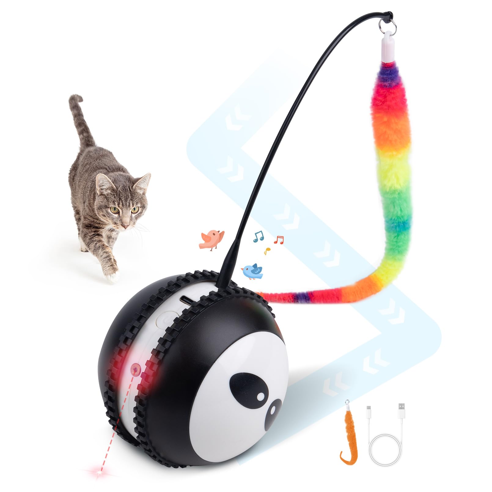 Snapklik.com : Pet Interactive Cat Toy Motion Activated Cat Laser Toy ...