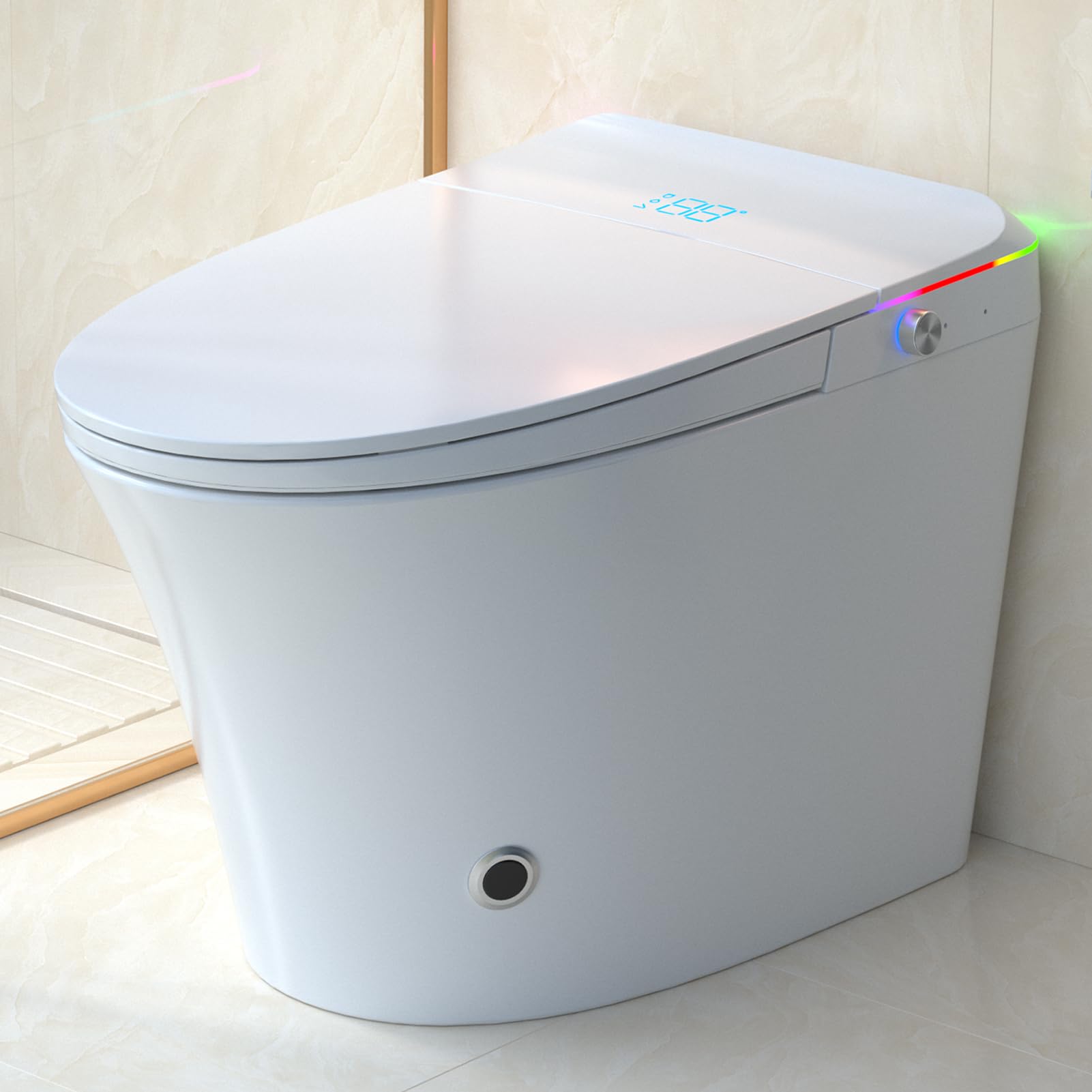 TEISVAY Smart Toilet with Bidet Built in, Auto Open & Close Smart ...