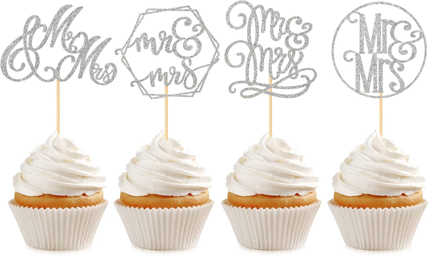 Amazon.com: 36 PCS Miss to Mrs Cupcake Toppers Bridal Shower Cake Picks ...
