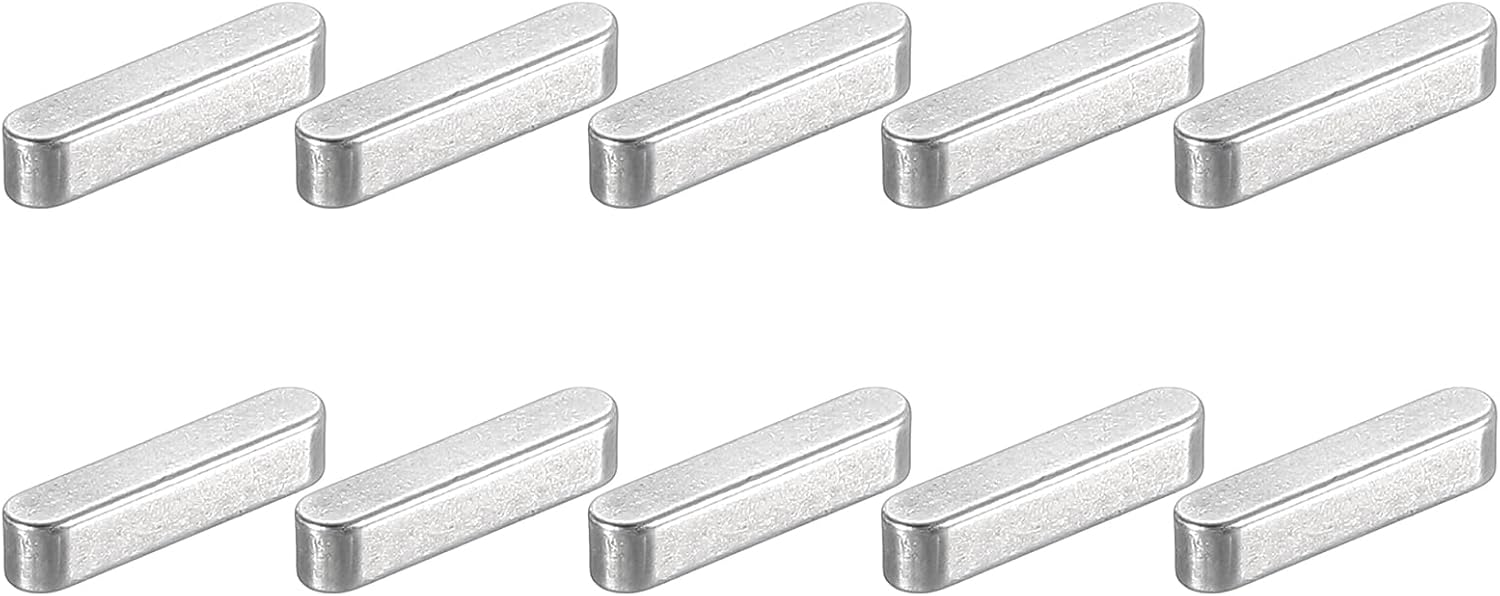 Amazon.com: uxcell 10Pcs Round Ended Feather Key, 3x3x14mm Stainless ...