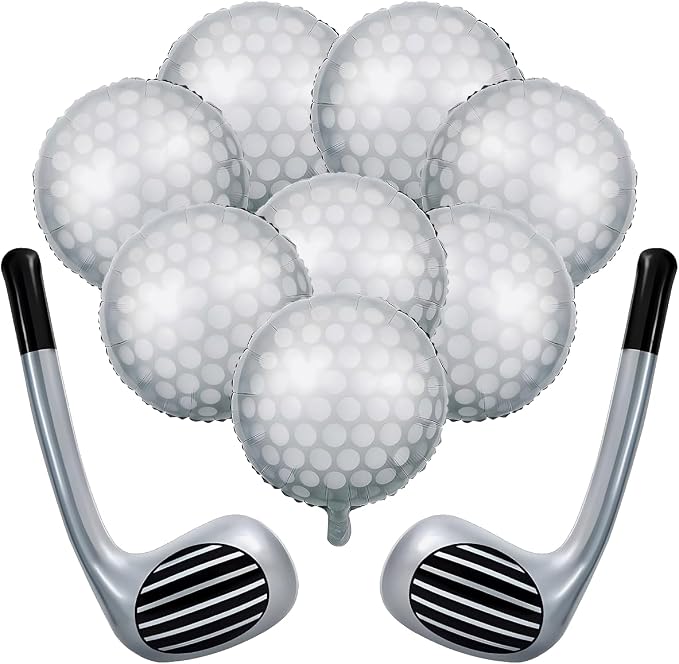 Amazon.com: OUSHISS 10Pcs Golf Balloon Sports Party Decorations Include ...