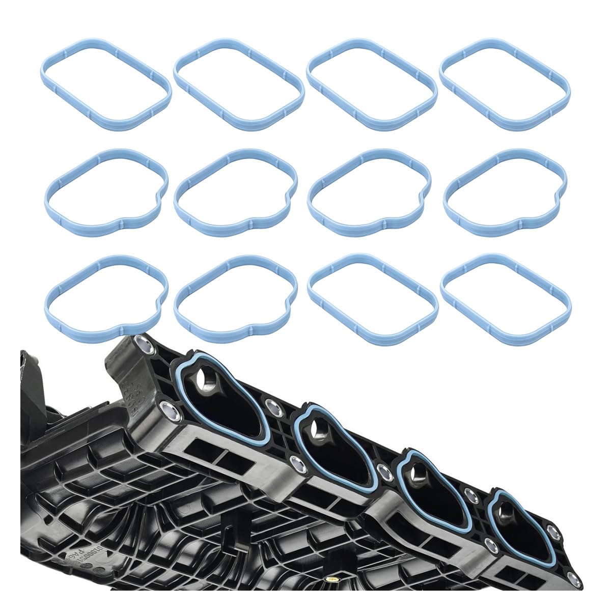 Amazon.com: 12PCS Intake Manifold Gaskets Lower & Upper Plenum Gasket ...