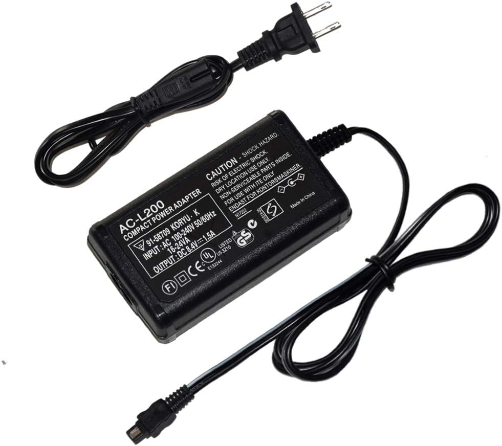 AC-L200 Adaptador de corriente AC Kit de cargador compatible con Sony ...