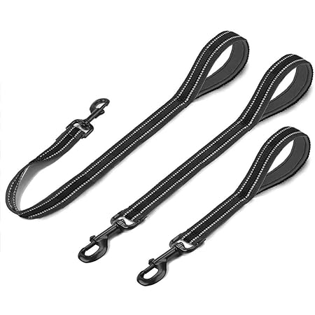 Amazon.com : PUPTECK Reflective Short Dog Leash - 3 Packs 2.5ft/ 1.5ft ...