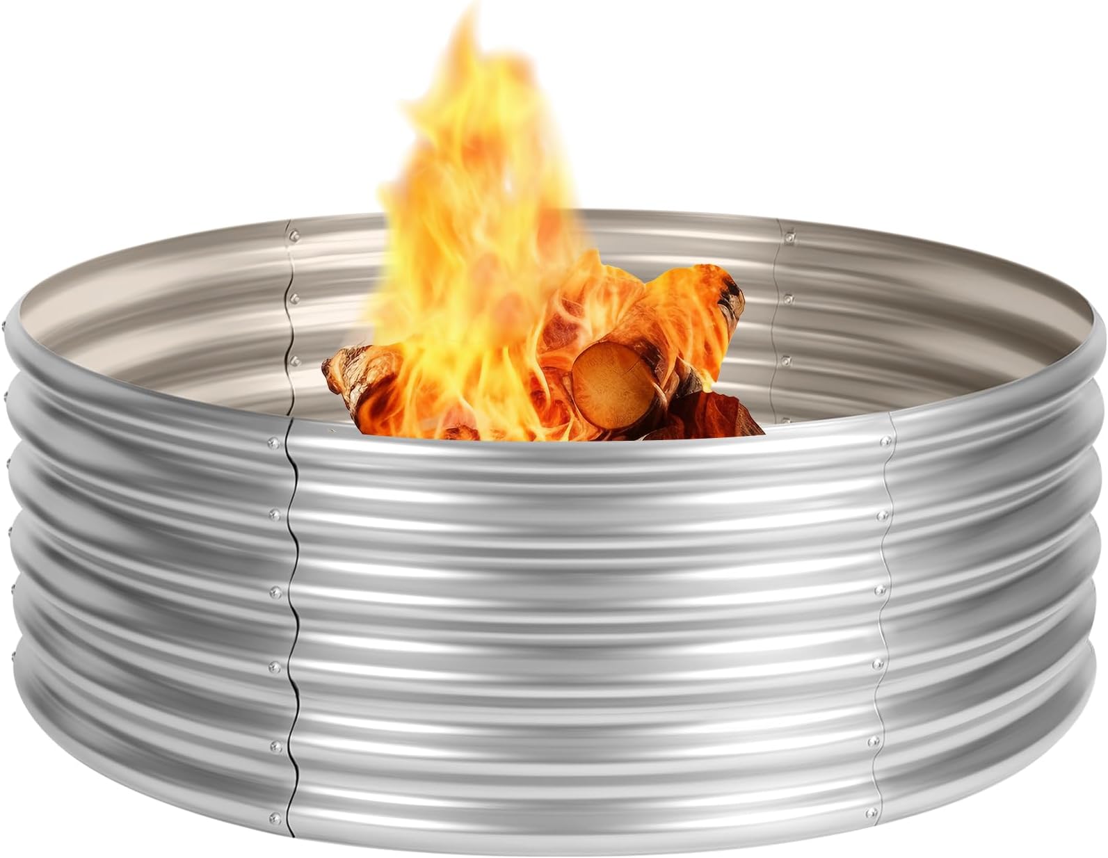 Amazon.com : 72" Diameter x 14" Deep Stainless Steel Fire Pit Campfire ...