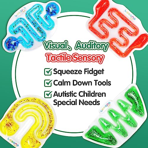 Sensory Squeeze Toys for Autism, LESONG 4 Pack Squishy Sensory Tubes ...