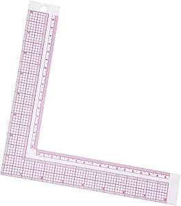 SANON Plastic L-Square Sewing Ruler, Sewing Measuring 90 Degree Curve ...