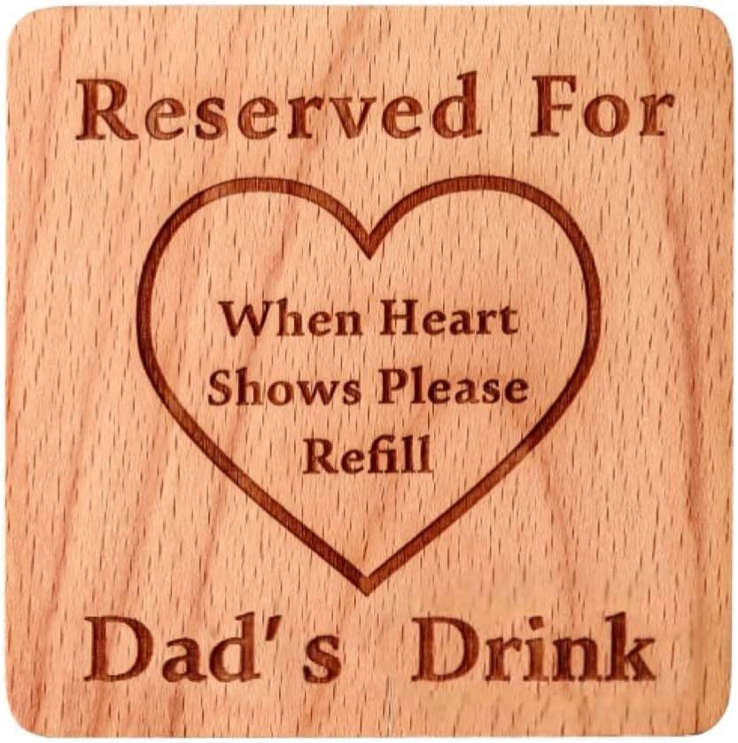 Amazon.com: Drink Coasters for Dad‘s Gifts- Reserved for Dads Drink,100 ...