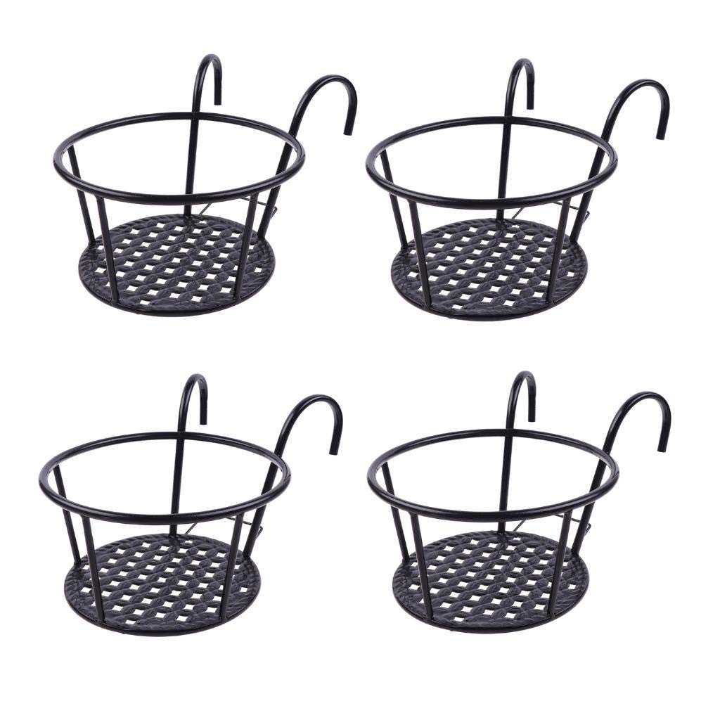Snapklik.com : Hanging Railing Planters Baskets Art Hanging Flower ...