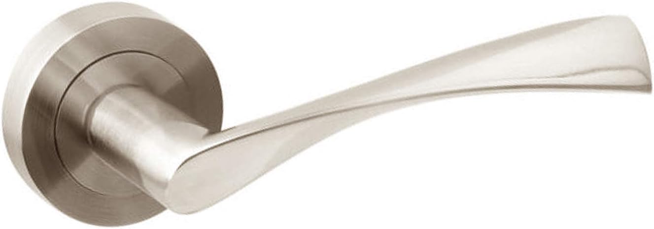 Excel DH3678 Venus Passage Door Handles on Round Rose, Polished Brass ...