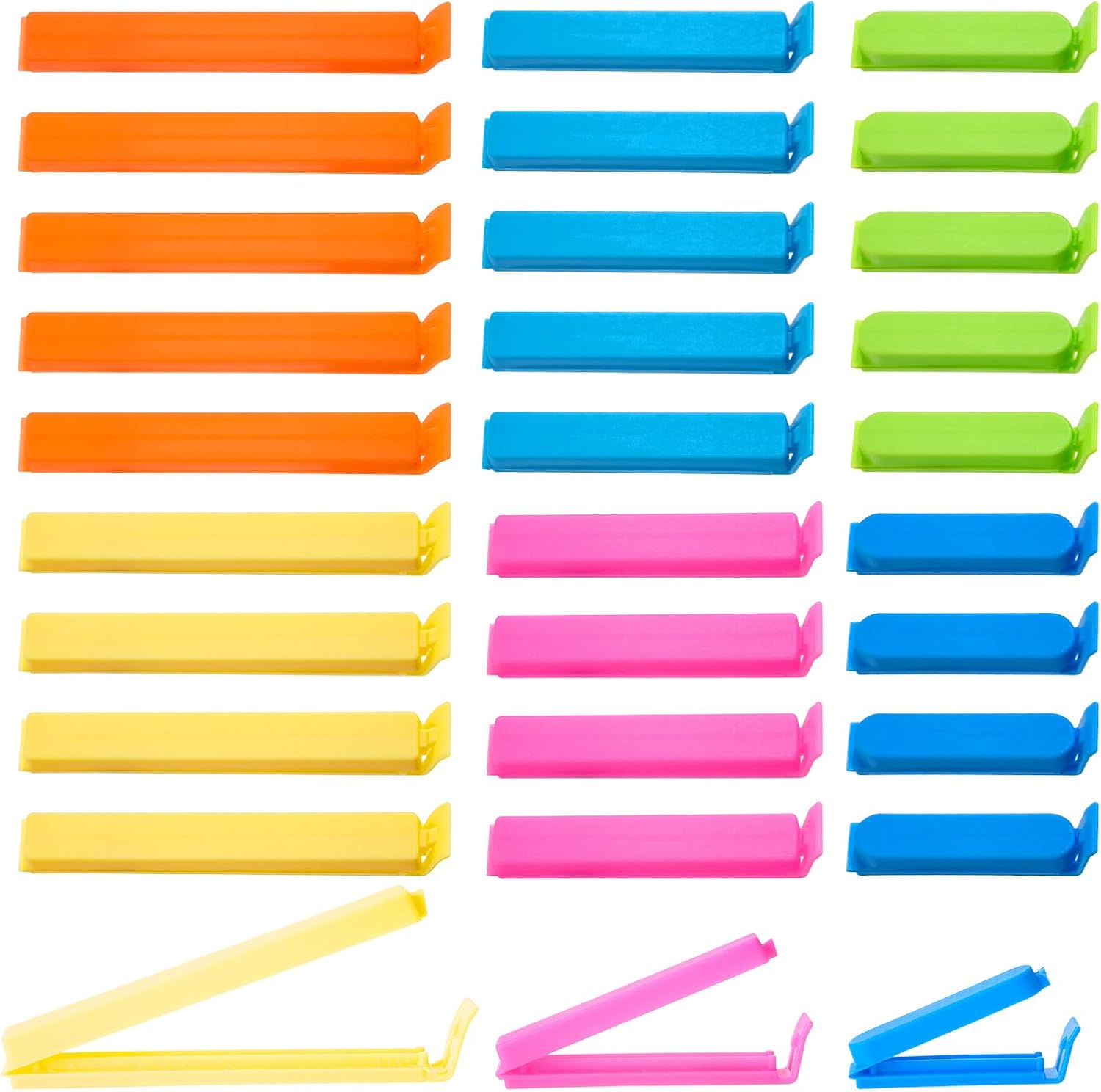 Provone 30PCS Food Storage Bag Clips, Reusable Freezer Sealing Clips in ...