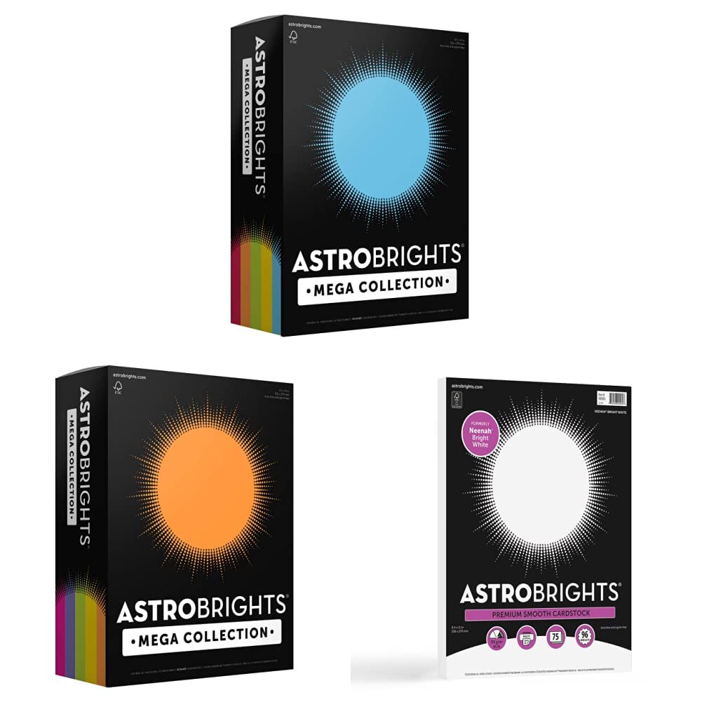 Amazon.com : Astrobrights Mega Collection, Colored Paper, 625 Sheets ...