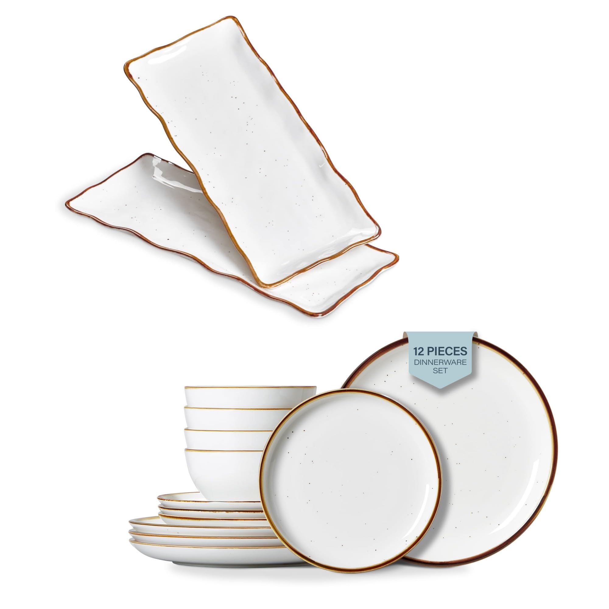 Amazon.com | ONEMORE Large Serving Platters Set and Dinnerware Sets ...