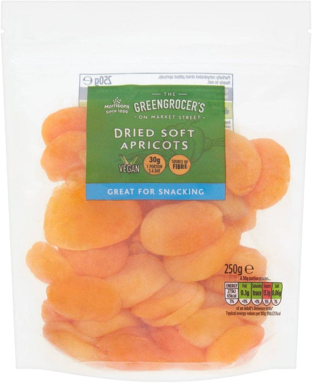 Morrisons Soft Apricots 250g : Amazon.co.uk: Grocery