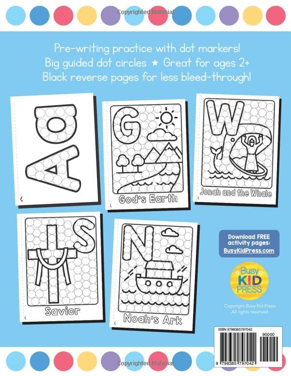 Snapklik.com : Bible Coloring Dot Markers Activity Book: Easy ABC ...