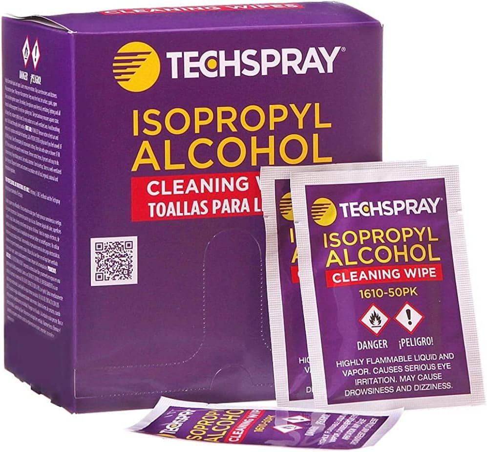 Amazon.com: Techspray 1610-50PK Isopropyl Alcohol (IPA) 99.8% Pre ...