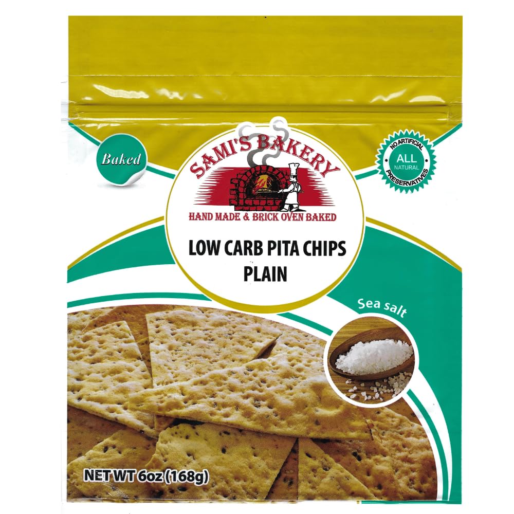 Amazon.com: Sami's Bakery Low Carb Pita Chips, Pack of 4