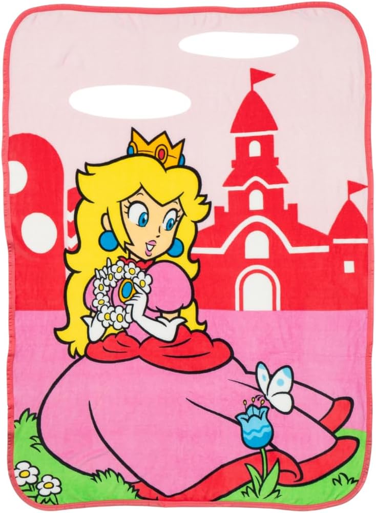 Amazon.com: Franco Super Mario Girl's Princess Peach Bedding Super Soft ...