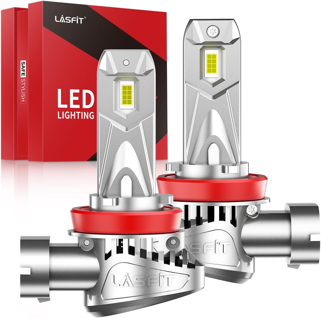 LASFIT 2024 Upgraded H11 LED Headlight Bulb, 1:1 Mini Size Design ...