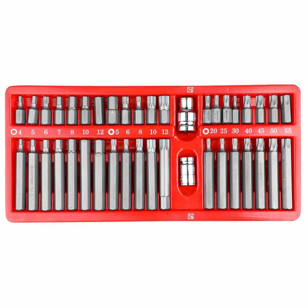 Eastman Tools Kit 40 Pcs Metal-Box Bit Set, Metal Box, Metal Latch, S2 ...