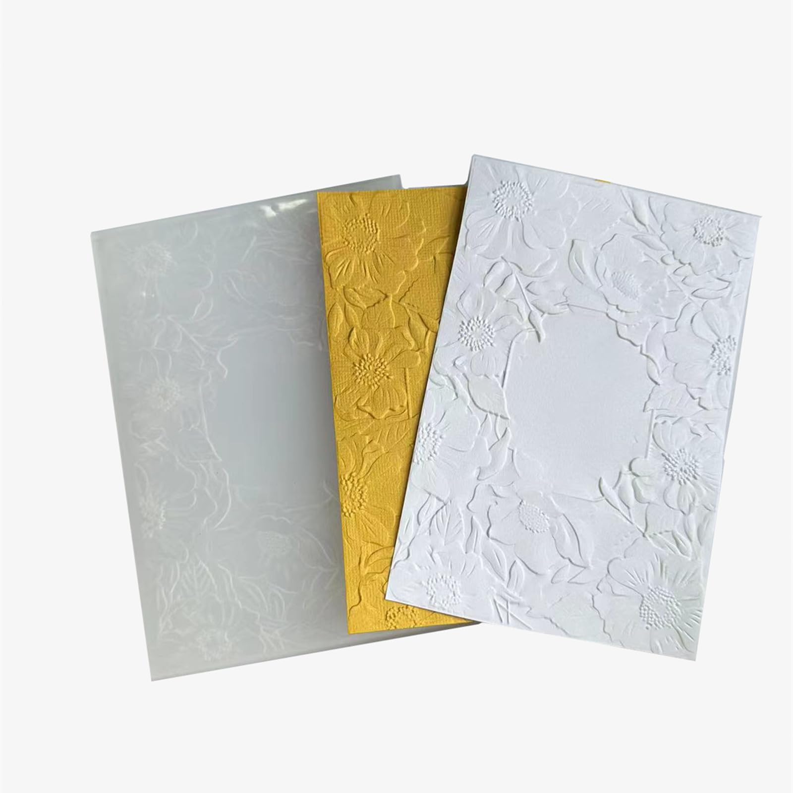 arriettycraft 3D Floral Frame Plastic Embossing Folders for Card Making ...