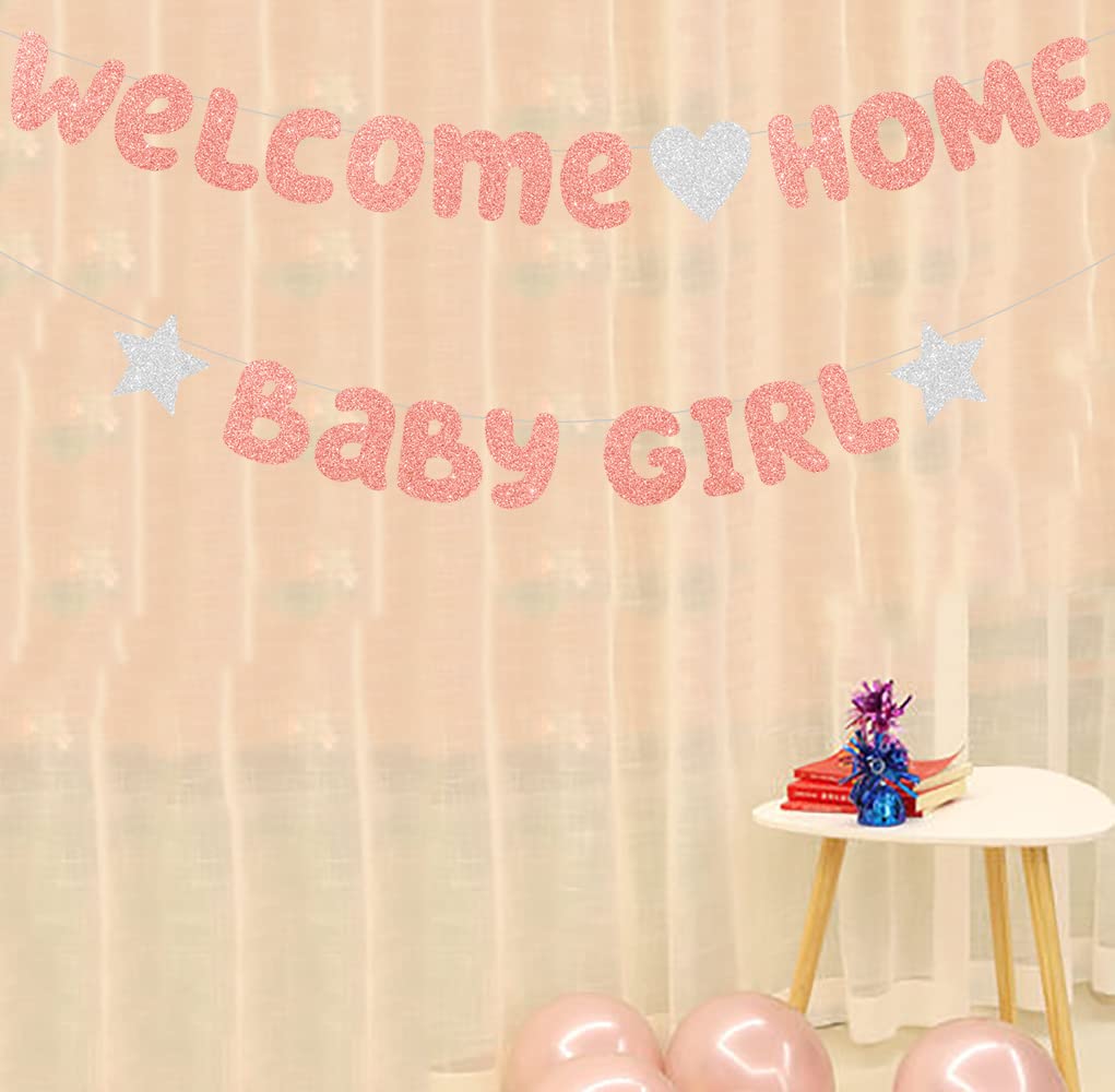 Welcome Home Banner For A Baby Girl Personalised Banners Personalised