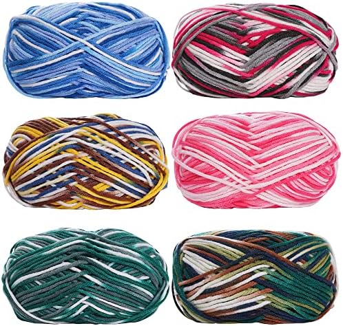 ilauke 12 x 25g Knitting Yarn Kit, Double Knitting Wool Crochet ...