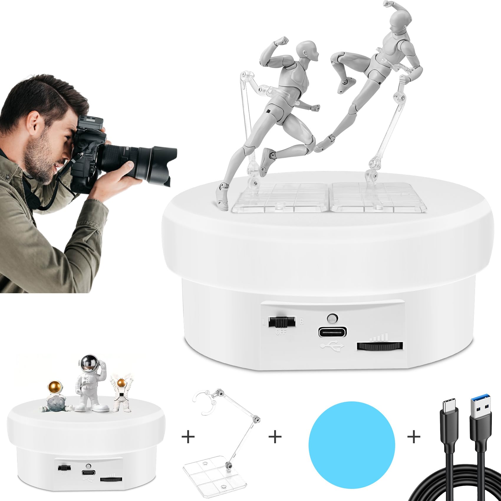 Amazon.com: Foleto Electric Spinning Display, 360° Rotating Display ...