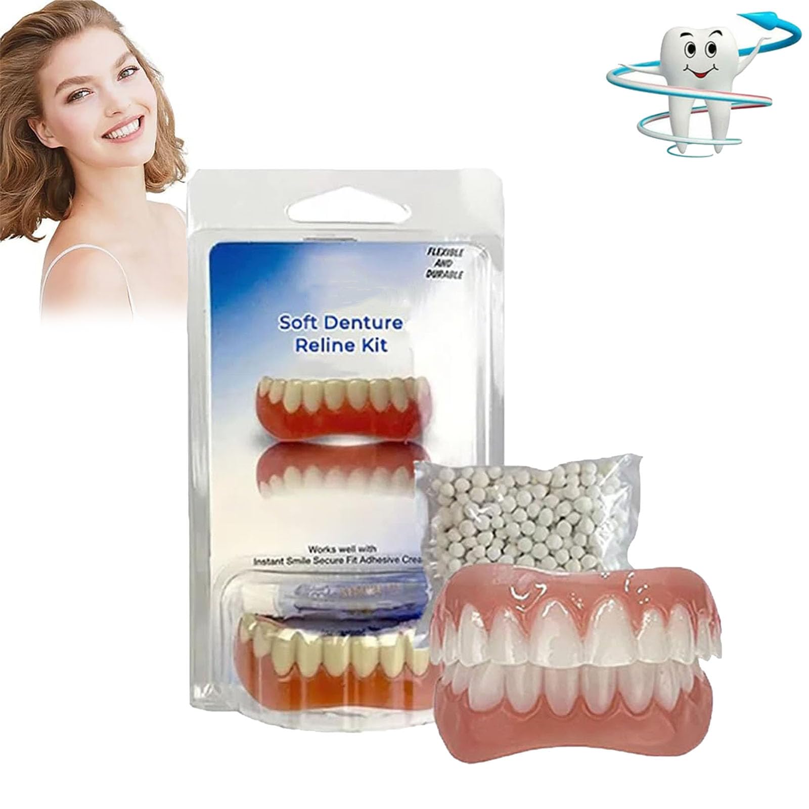 Fivfivgo Soft Denture Reline Kit, vumela Soft Denture reline kit ...
