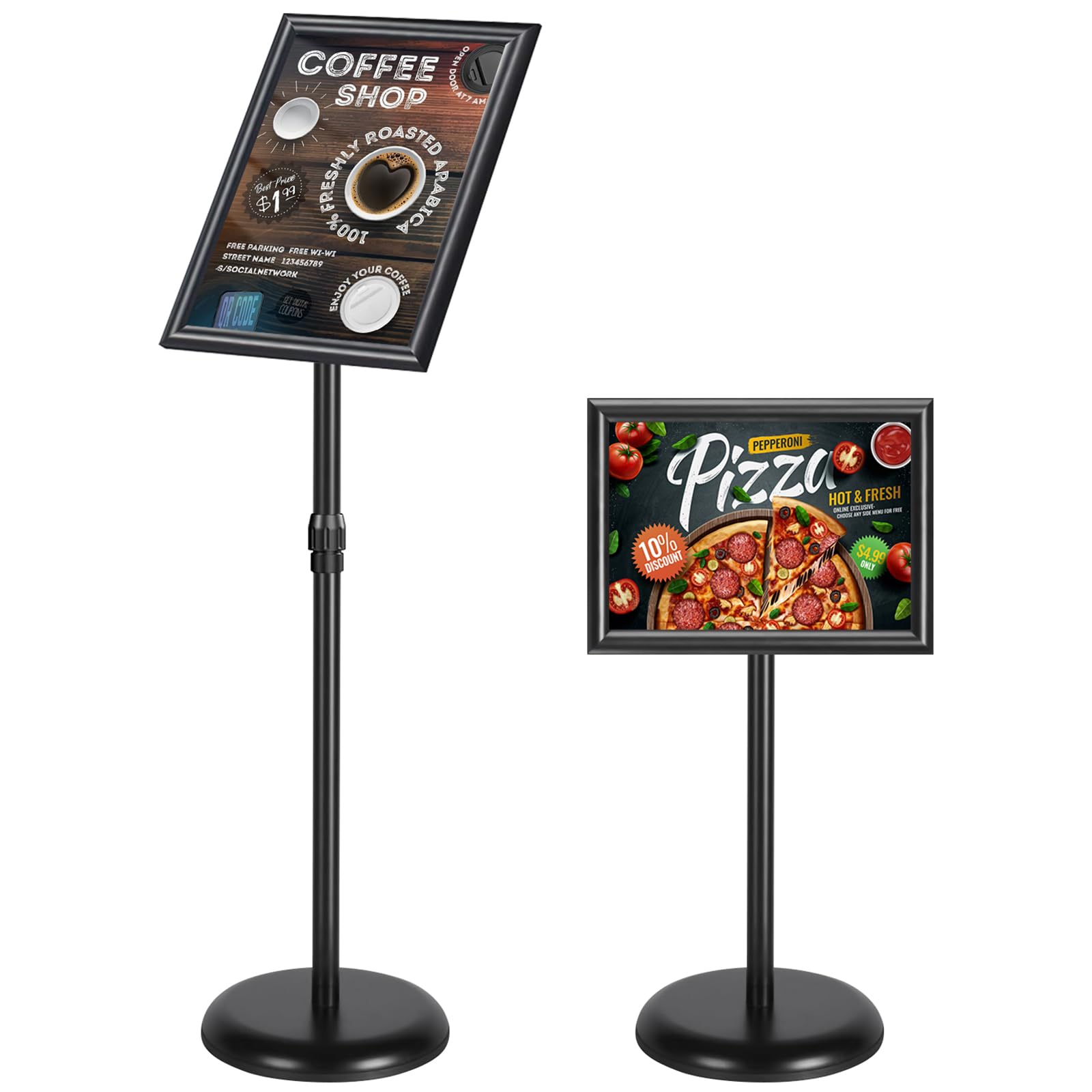 WenYa A4 Sign Holder Adjustable Aluminium Poster Stand Interchangeable ...