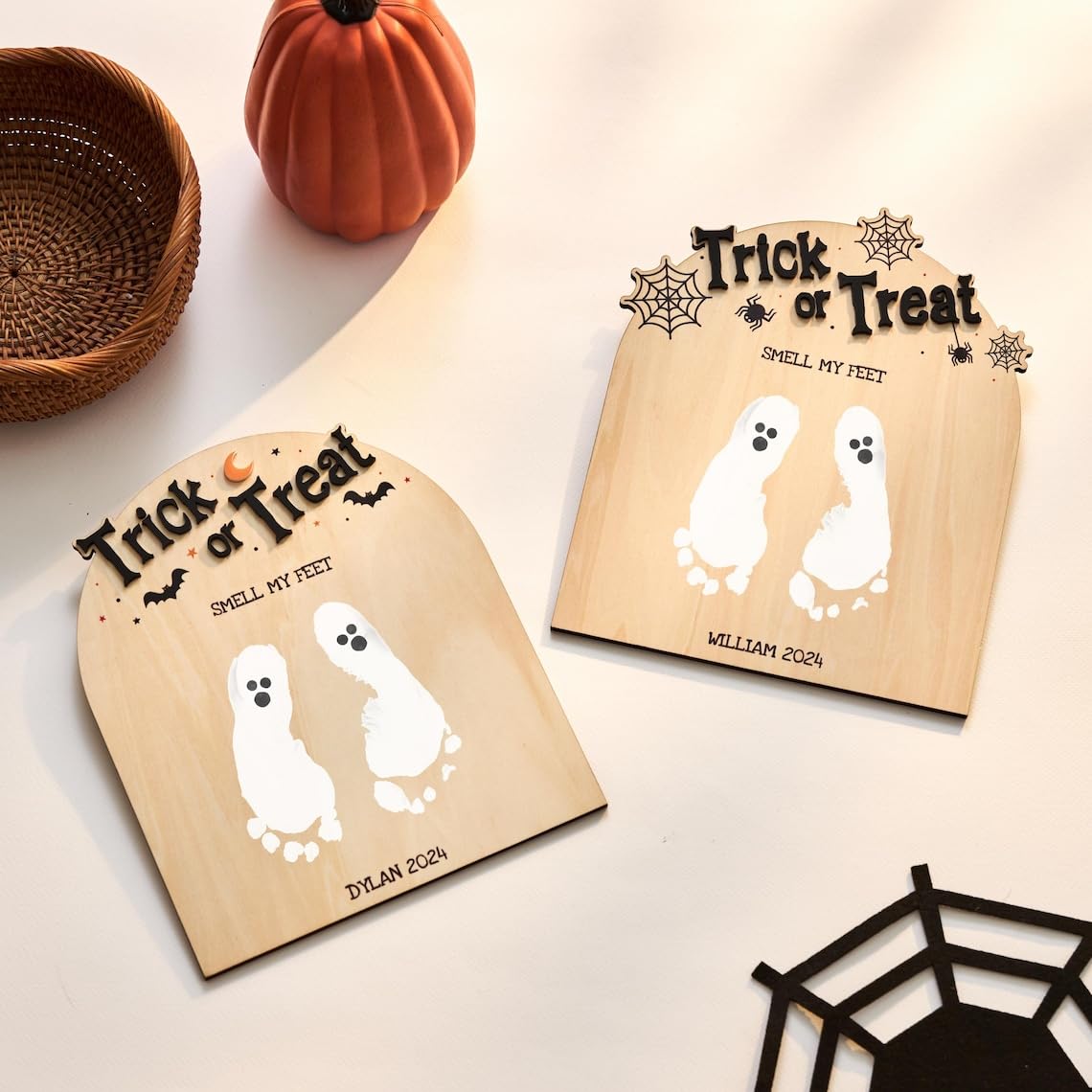 Pumpkin Handprint Footprint Art DIY Halloween Craft, Footprint Art,