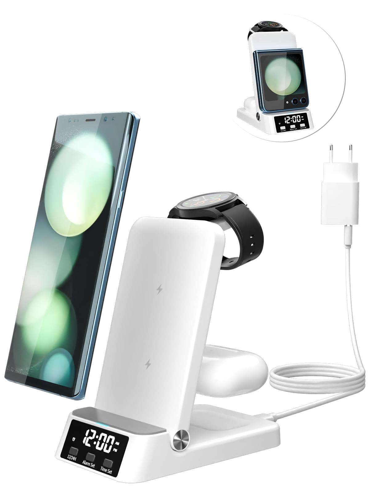 4 en 1 Chargeur Induction pour Samsung, Chargeur sans Fil Rapide pour ...