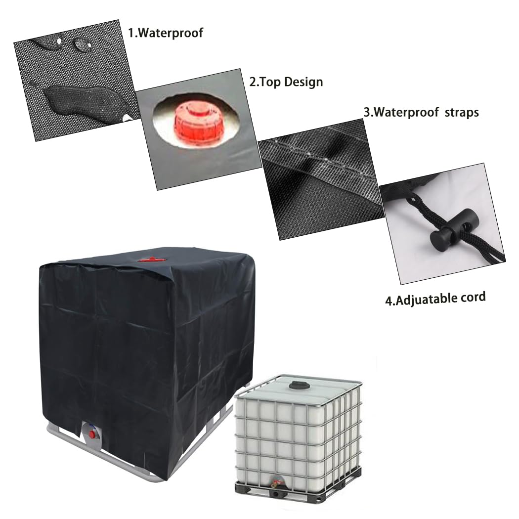 Snapklik.com : IBC Tote Cover Waterproof 420D Water Storage Tank Cover ...