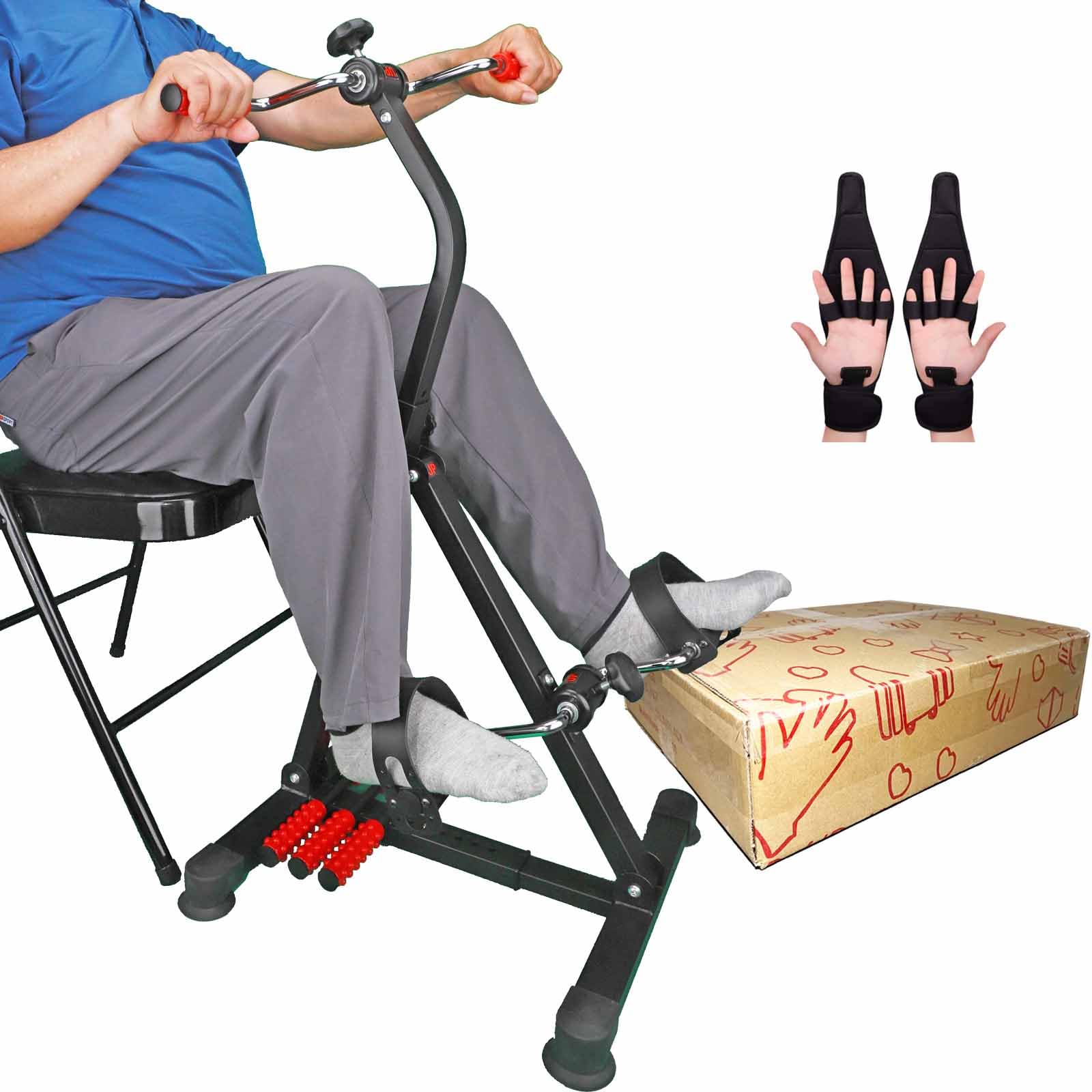 Pedal Exerciser Bike Hand Arm Leg and Knee Peddler Adjustable Fitness ...