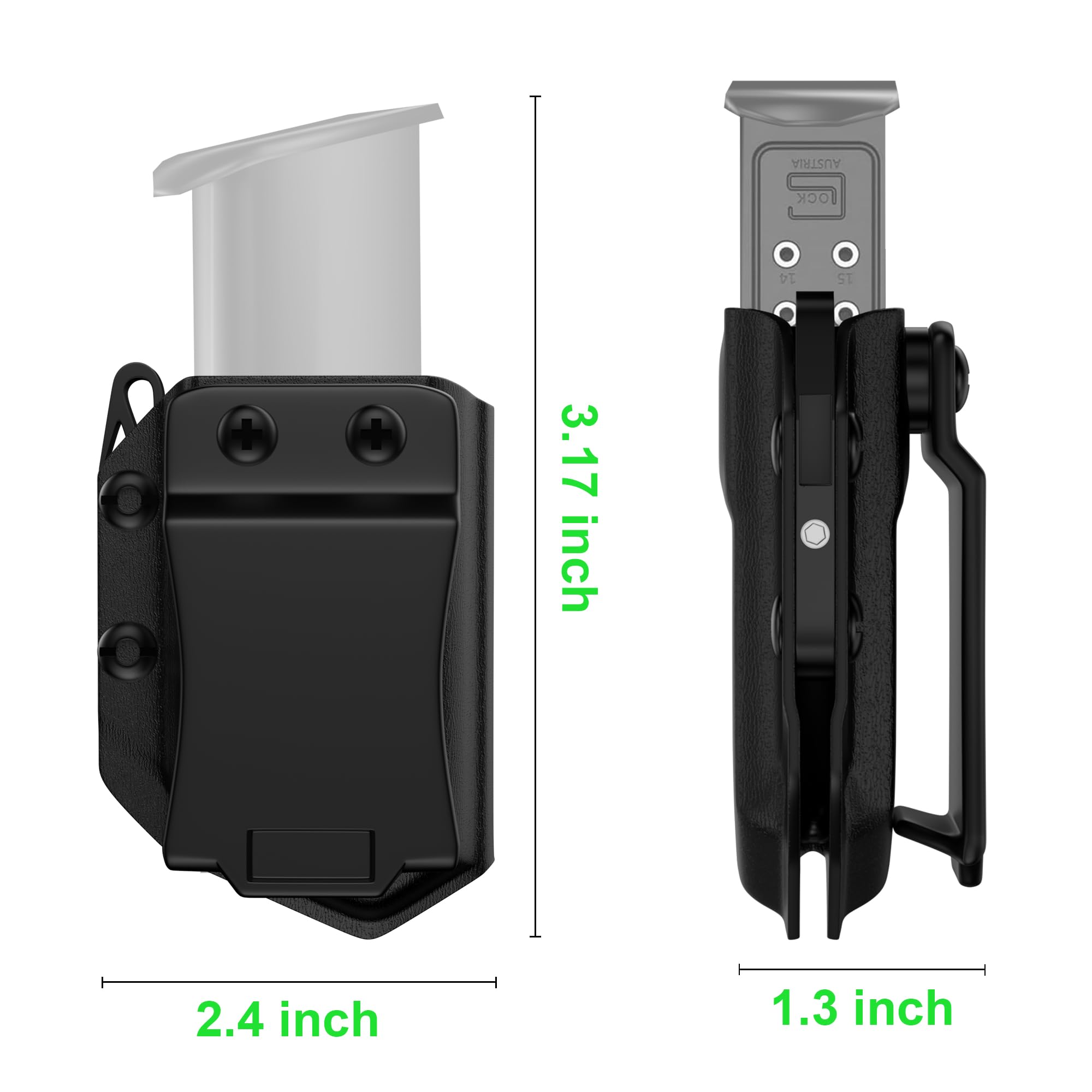 Snapklik.com : 1 Pack Universal Magazine Holster IWB/OWB Mag Carrier ...