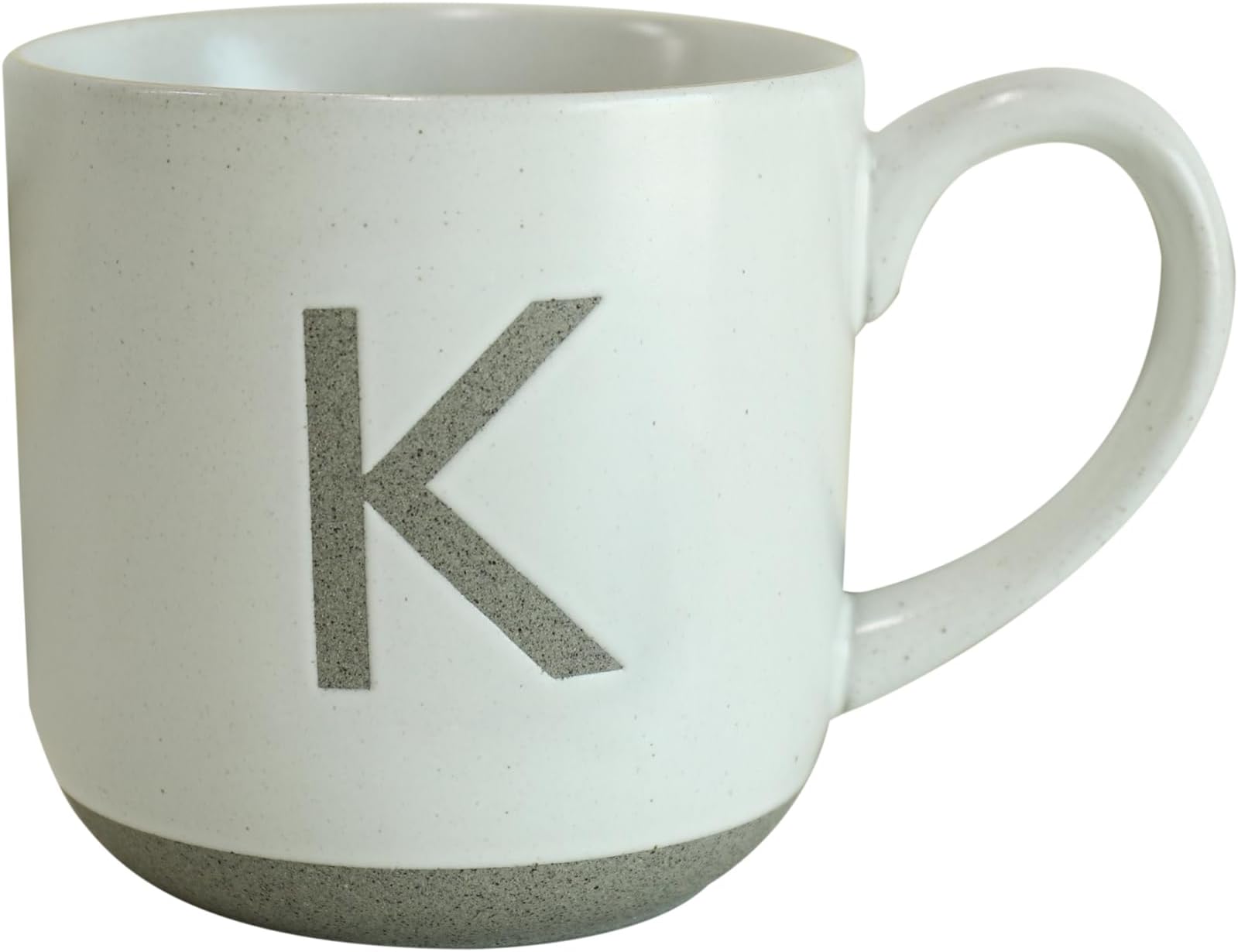 Amazon.com: COLLECTIVE HOME - Monogram Ceramic Mugs, 15 oz Golden ...