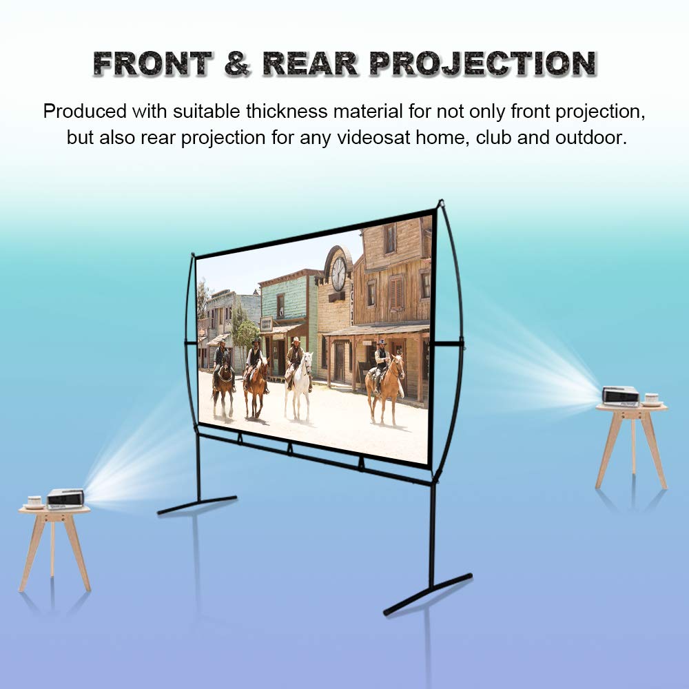 Buy Projector Screen with Stand ,100 inch Projector Screen.16:9 Outdoor ...