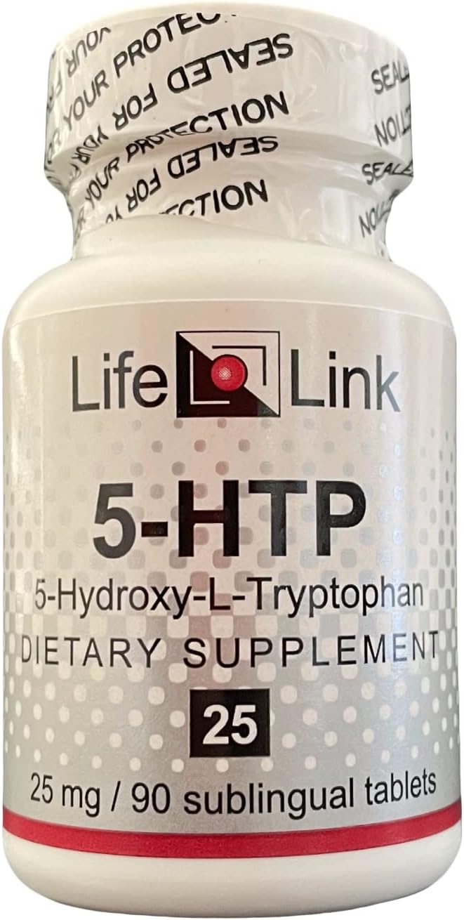 Amazon.com: LifeLink 5-HTP (5-Hydroxy-L-Tryptophan) | 25 mg x 90 ...