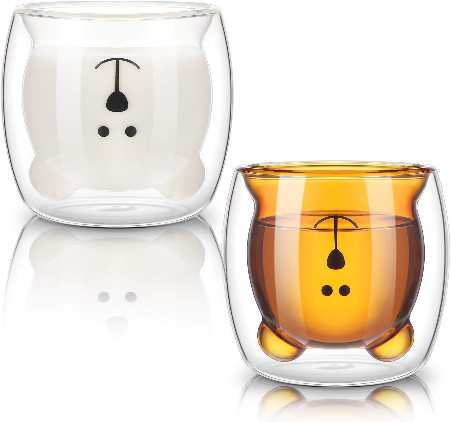 Amazon.com | Old Fashioned Glasses Cute Beer Mugs Bear Tea Cup Coffee ...