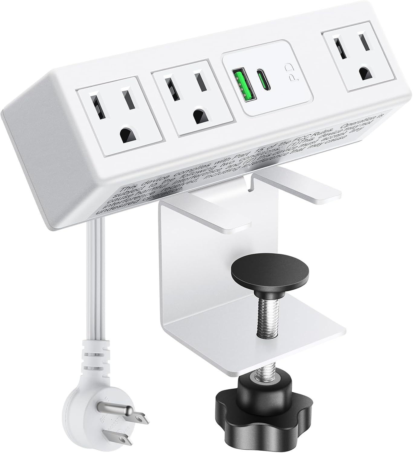 Amazon.com: CCCEI 45W USB-C Port 3 Outlets Clamp Power Strip. Fast ...