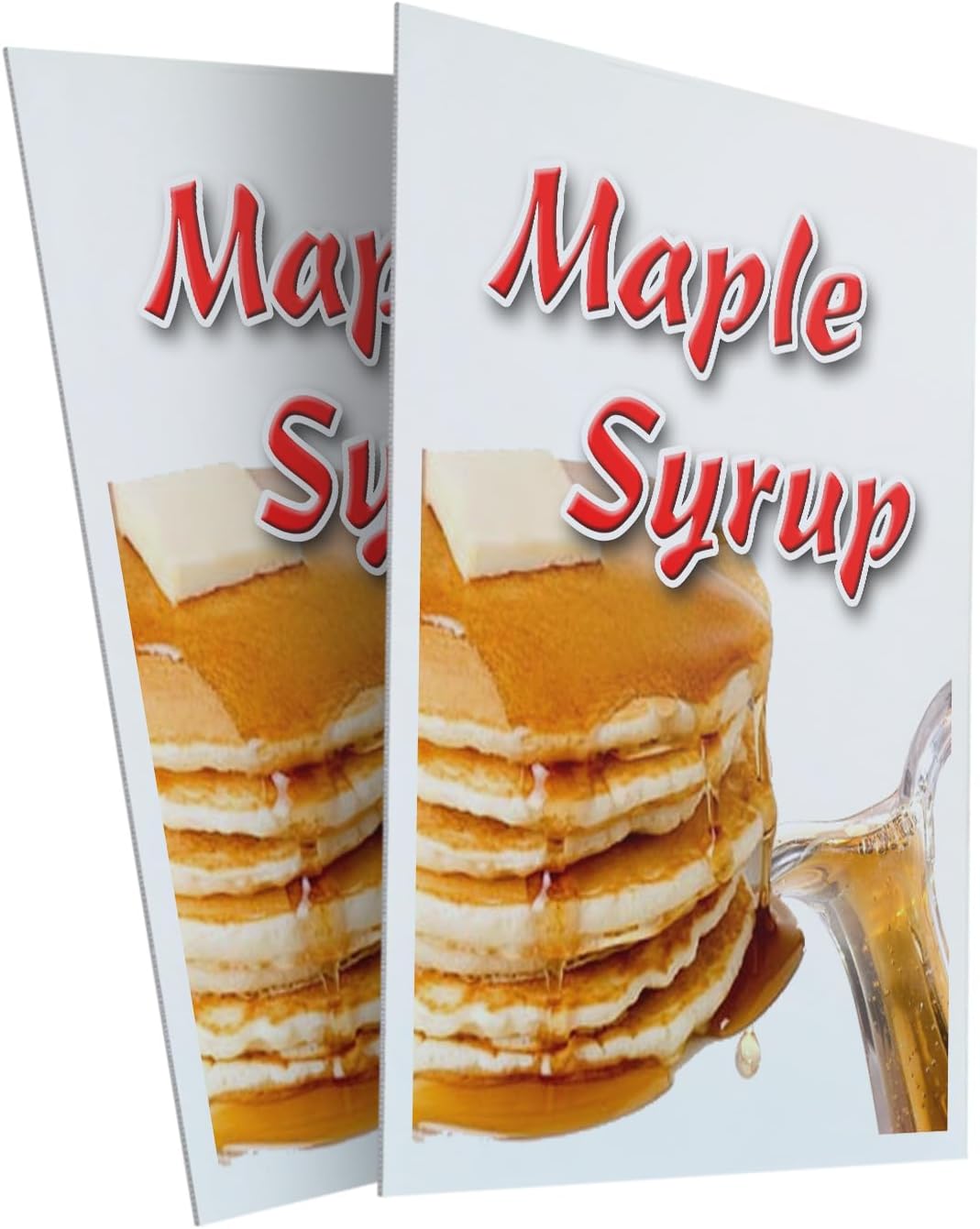 Amazon.com : Maple Syrup (2-Pack) 24" x 36" Plastic Signs | Sign Insert ...