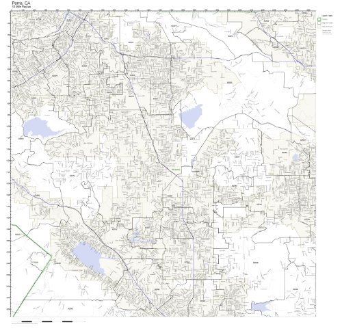 Perris, CA ZIP Code Map Laminated: Amazon.com: Office Products