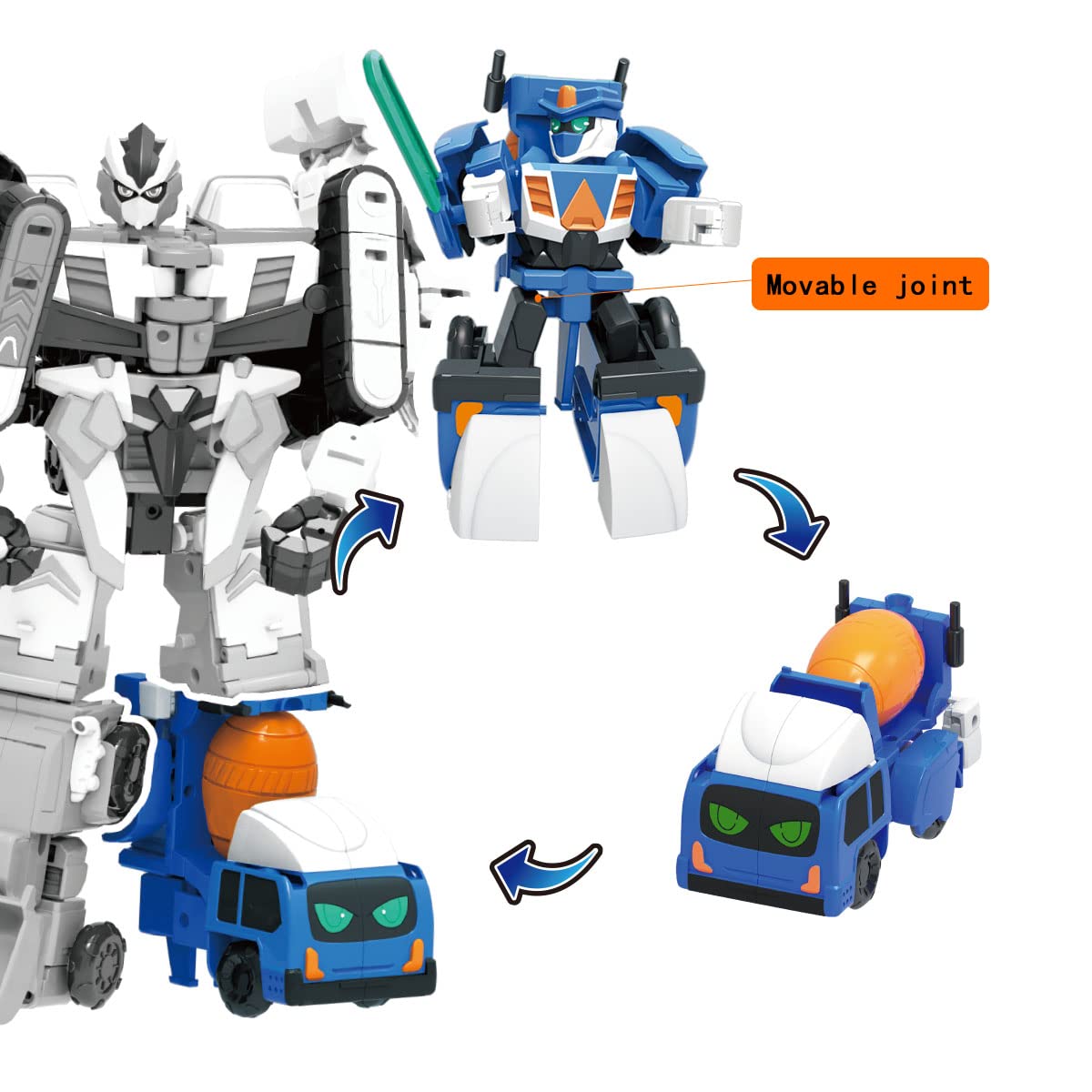 GAGINAN Forklift Construction Vehicle Transform Into Robot Toy ...