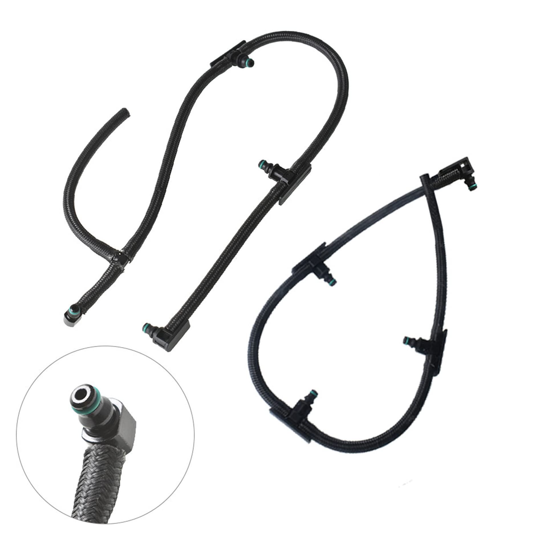 Snapklik.com : Diesel Fuel Line Kit - Rubber Black Fuel Injector Return ...