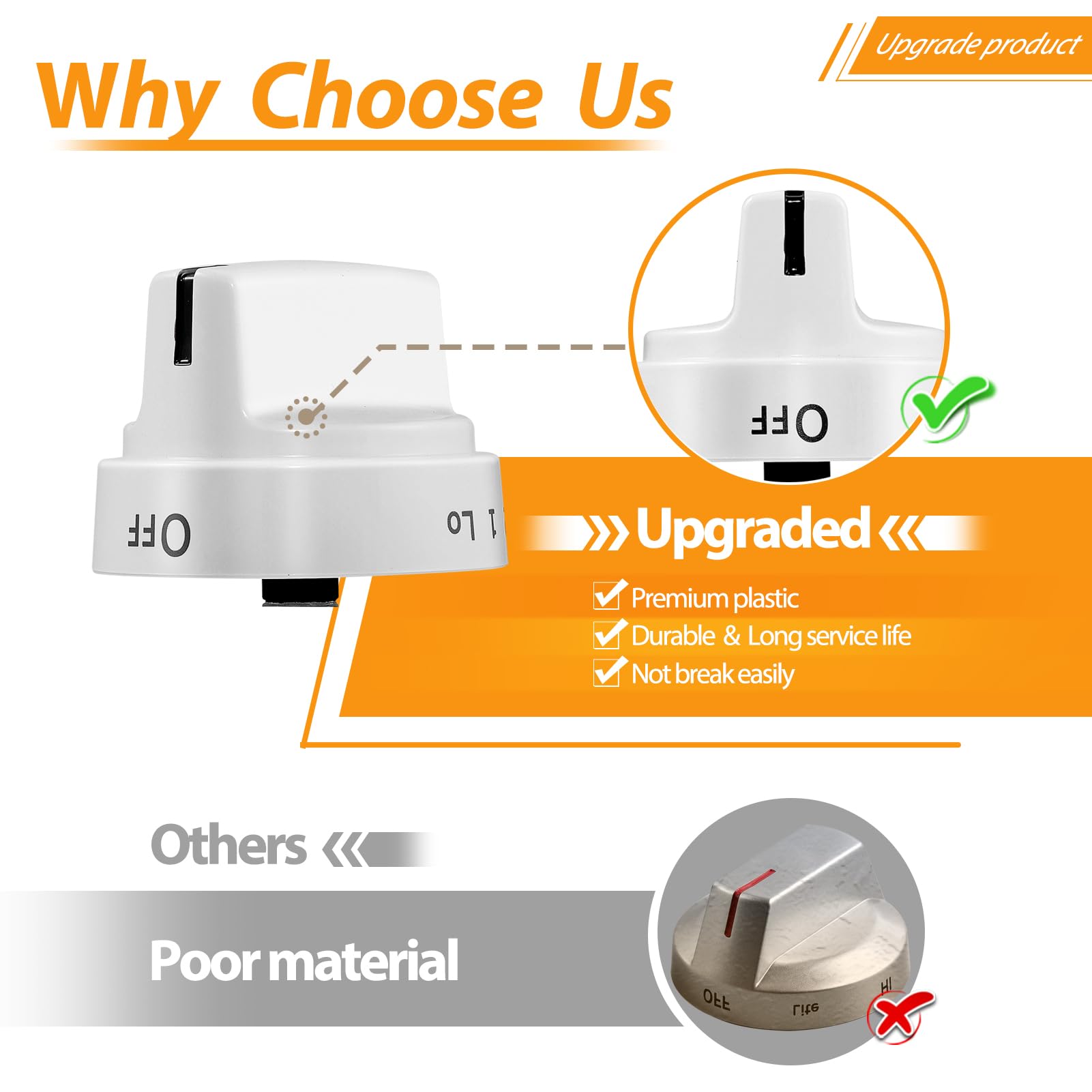 Snapklik.com : Atgestore WB03X24795 KIP 5G92 Stove Knobs Replacement ...