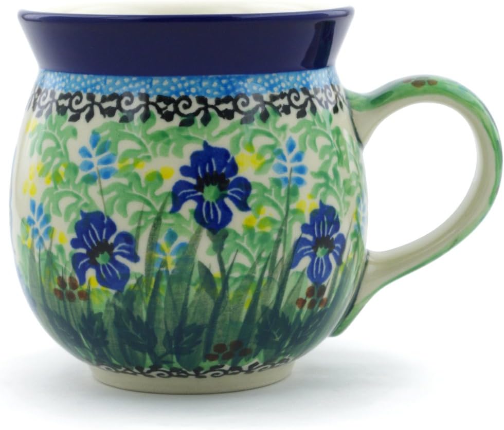 Amazon.com | Polmedia Polish Pottery Bubble Mug 16 oz UNIKAT - Spring ...